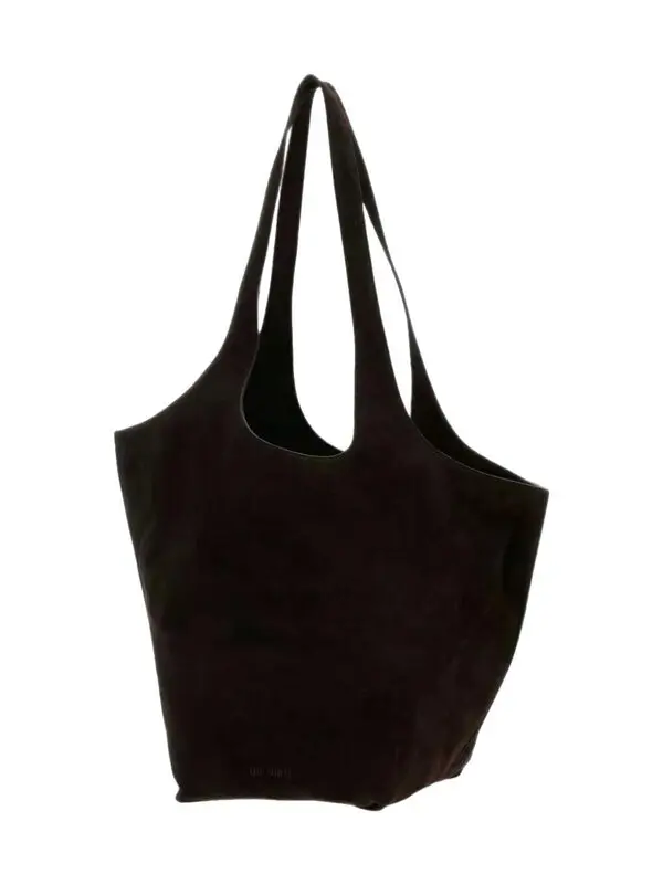 Attico Large Le Scoop Suede Tote Bag - Brown