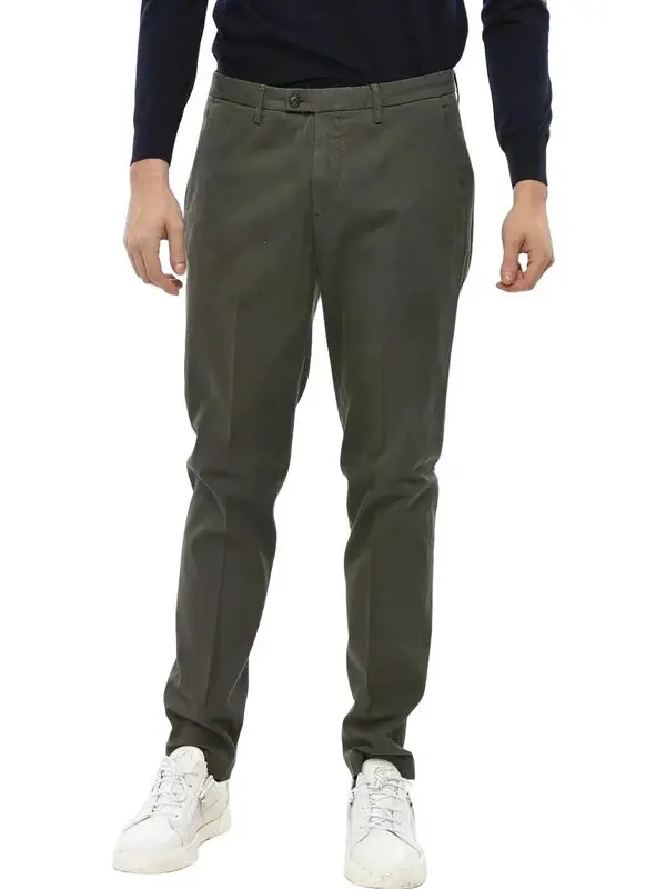 Corneliani Belt-loop Chino Trousers - Green