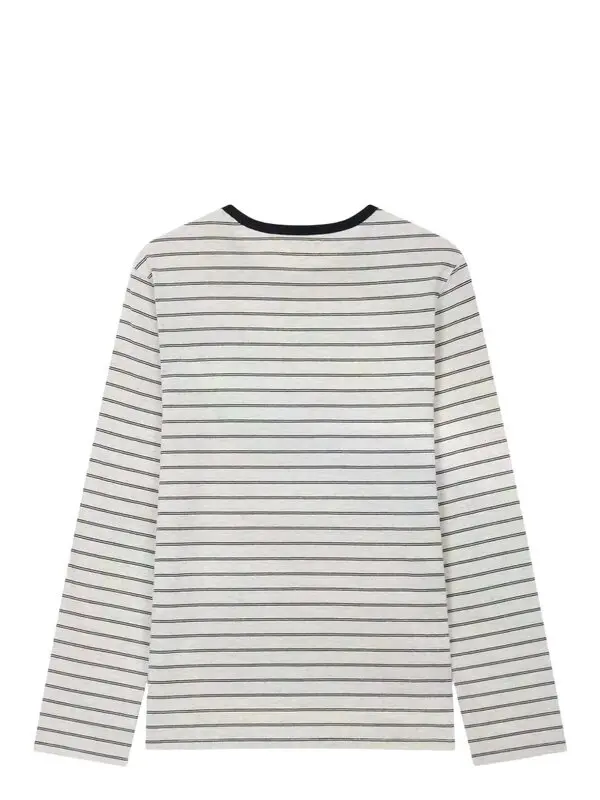 STUDIO TOMBOY Long-sleeve Horizontal-striped T-shirt - Neutrals
