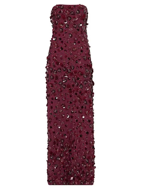 Simkhai Serafina Sequinned Maxi Gown - Fig