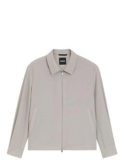 BOSS Collared Relaxed-fit Wool Jacket - 271