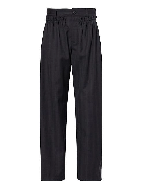 Isabel Marant Étoile Mayera Wide-leg Wool Trousers - Dark Anthracite