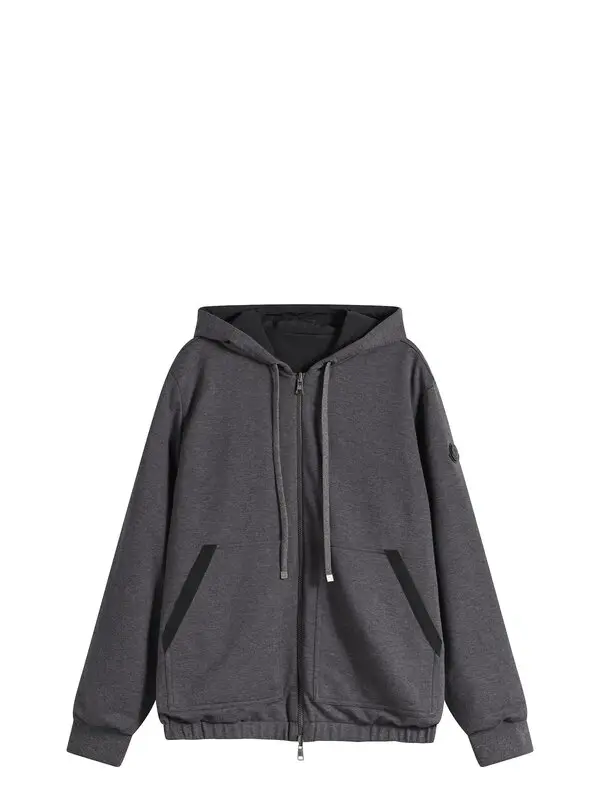 Moncler Zip Up Hoodie - Grey