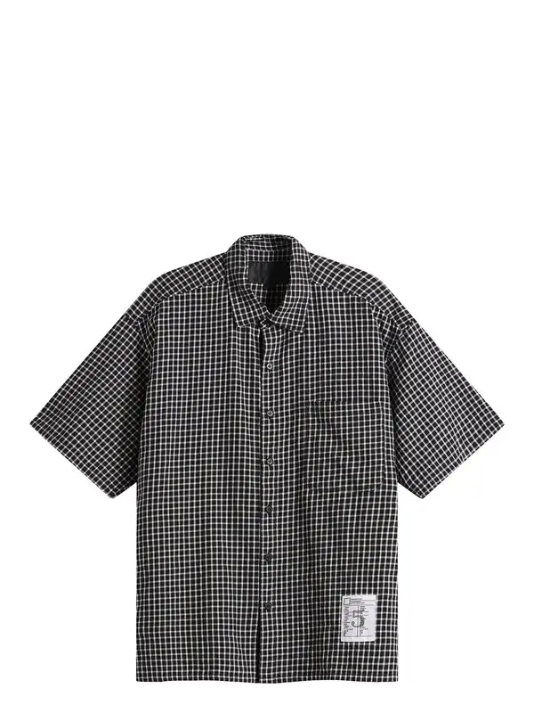 NEIGHBORHOOD Bw Check Short Sleeve Shirt - Black