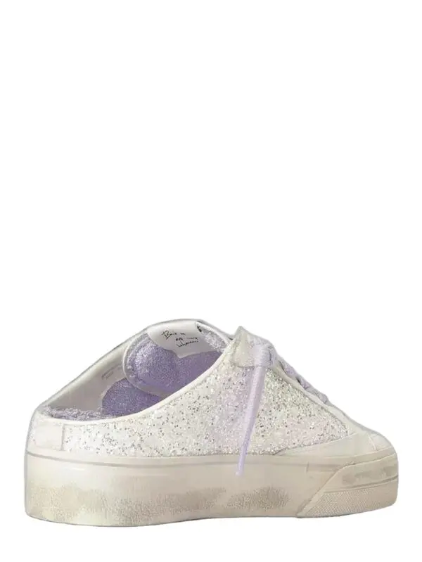 CRIME LONDON Soho Sabot Glitter Sneakers - Silver