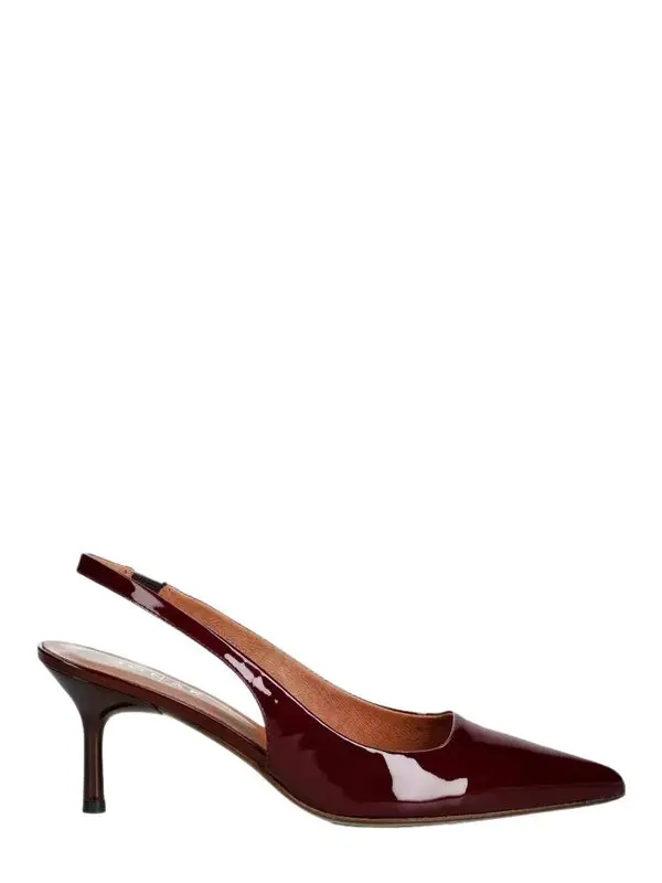 JONAK PARIS Diamantine Patent-finish Leather Slingback Pumps - Red