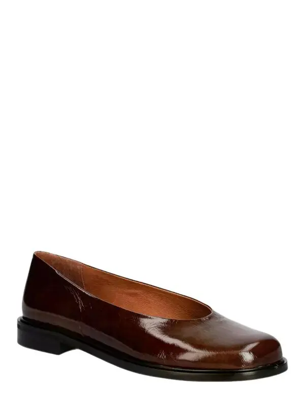 JONAK PARIS Daurelia Leather Ballet Flats - Brown