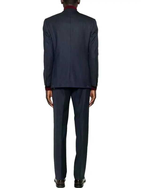 Corneliani Wool Single Brested Suit - Blue