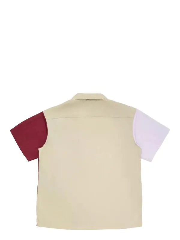 SON OF THE CHEESE Colour-block Camp-collar Shirt - Neutrals