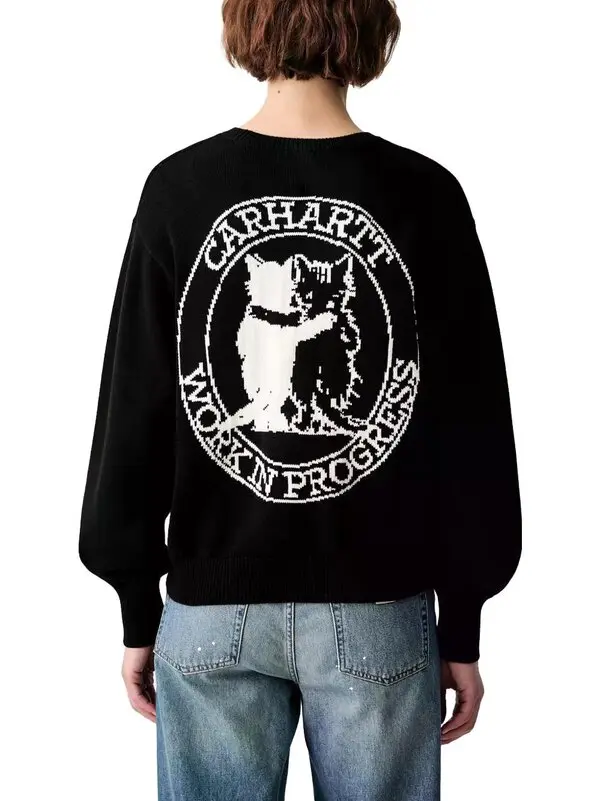 Carhartt Work In Progress Graphic-intarsia Sweater - Black