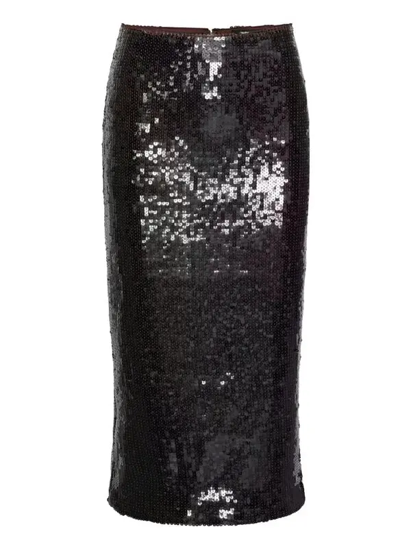 ROTATE BY BIRGER CHRISTENSEN Sequined Pencil Skirt - Brown