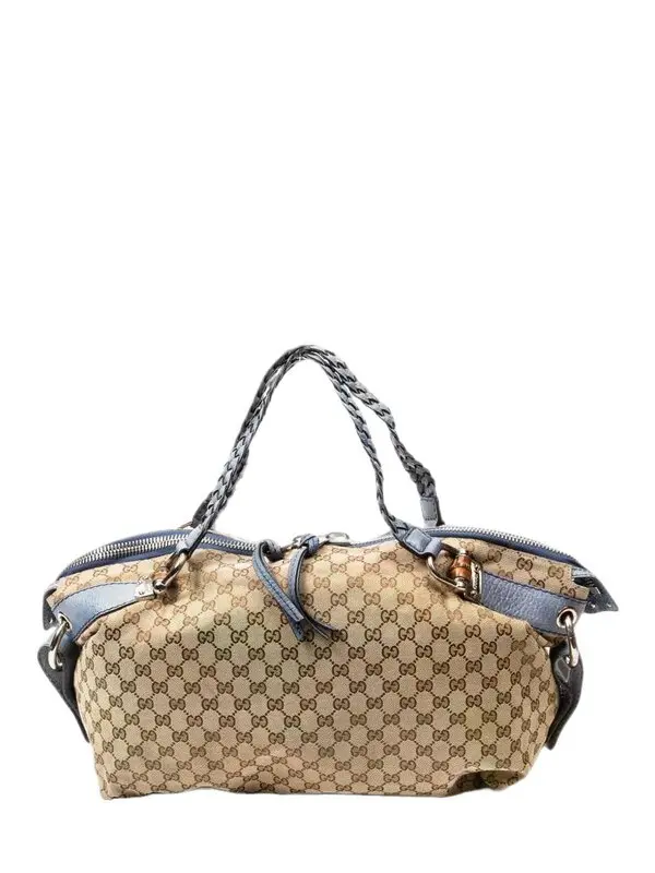 Gucci Large Bamboo Bar Boston Shoulder Bag - Neutrals