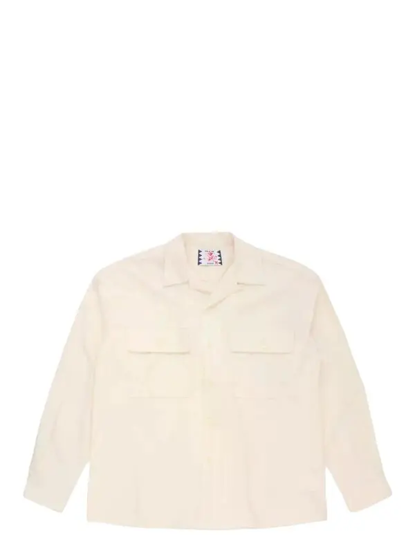 SON OF THE CHEESE Soft Flap-pocket Spread-collar Shirt - Neutrals