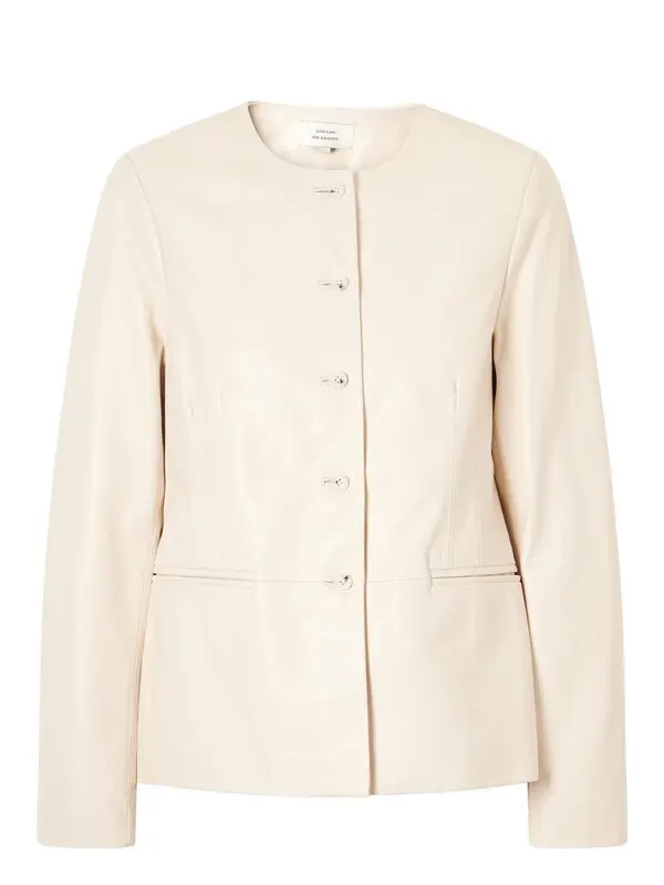 Loulou De Saison Adea Leather Jacket - Neutrals