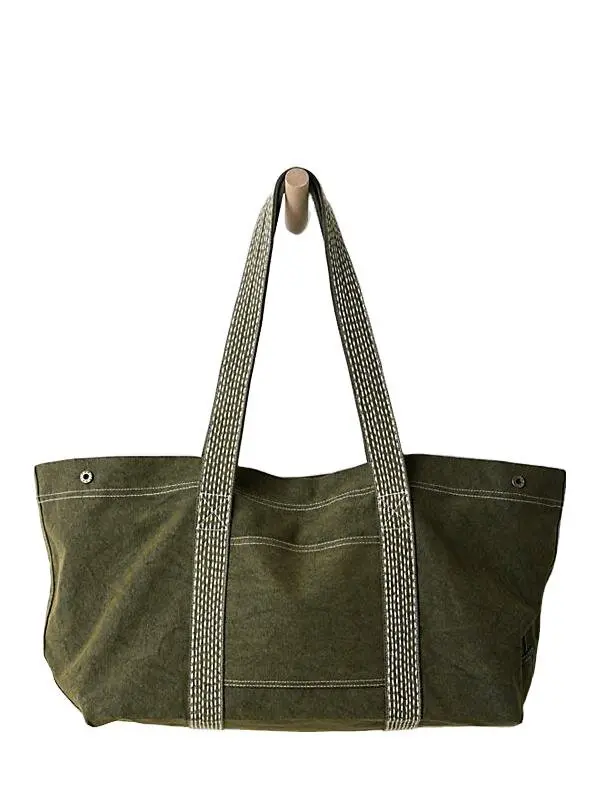 Free People We The Free Cora Canvas Tote - Forest Dew