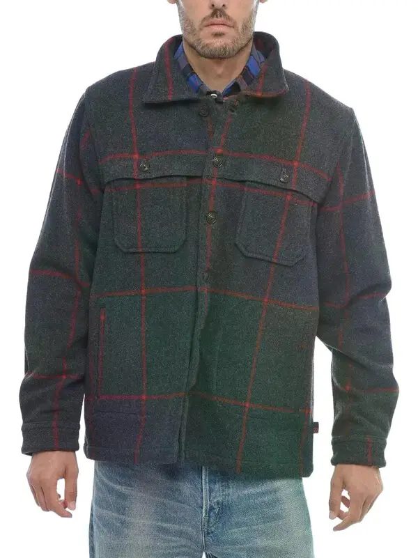 Woolrich Malone Checked Overshirt - Grey
