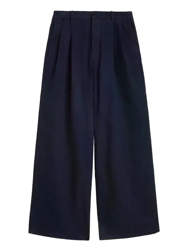 JIL SANDER Pleated Oversized Jeans - Blue