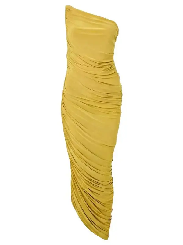 Norma Kamali Diana Asymmetric Dress - Yellow