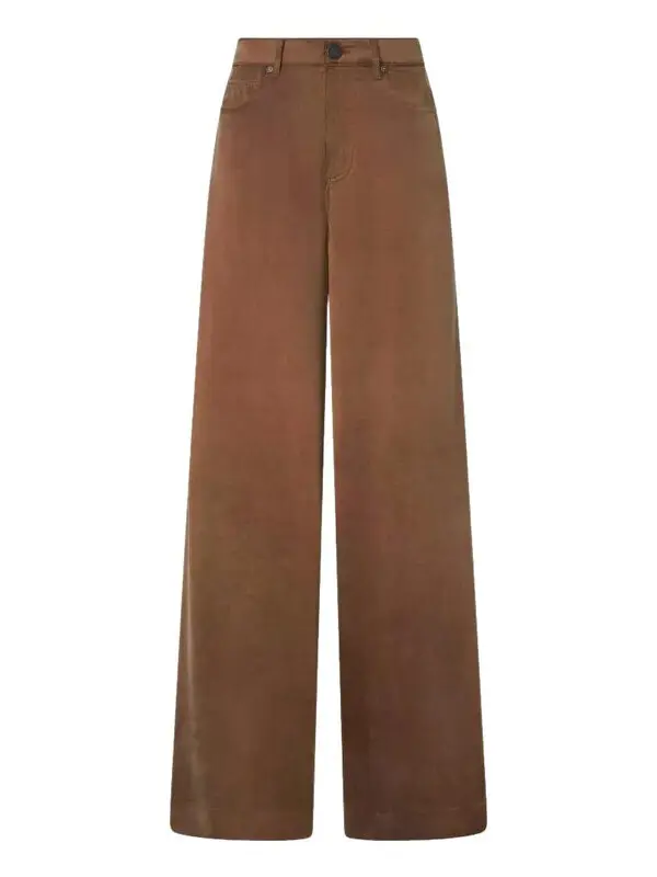 Pinko Logo Embroidered Trousers - Brown