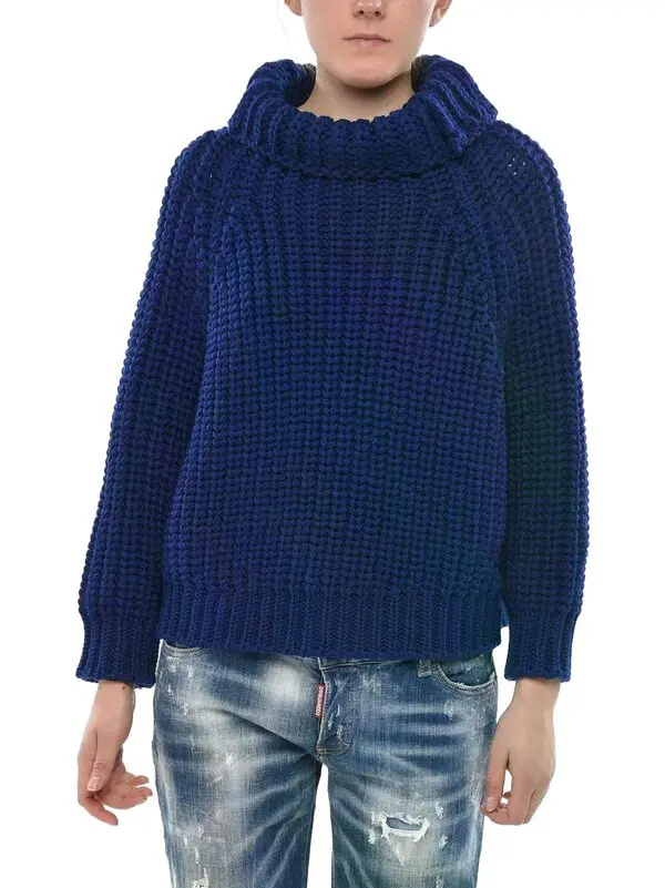 Givenchy Chunky-knit Turtleneck Sweater - Blue