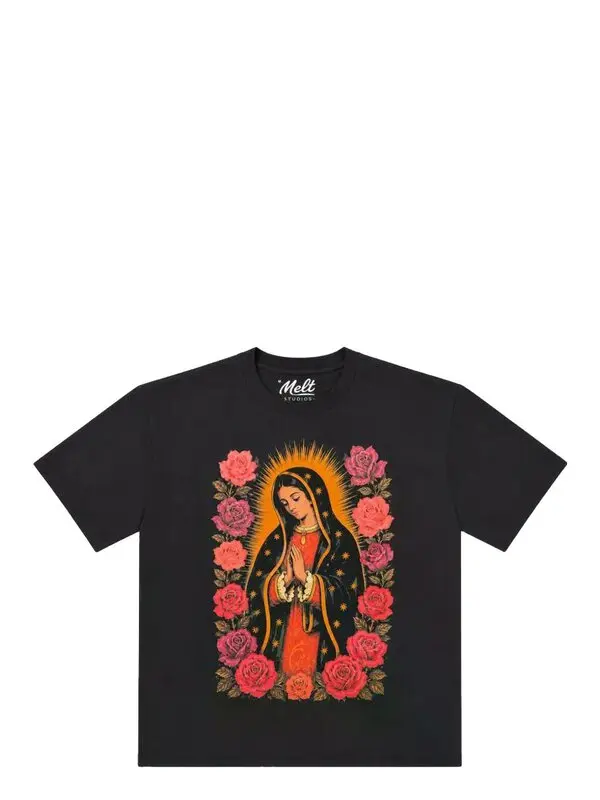 MELT Graphic-print Crew-neck T-shirt - Black