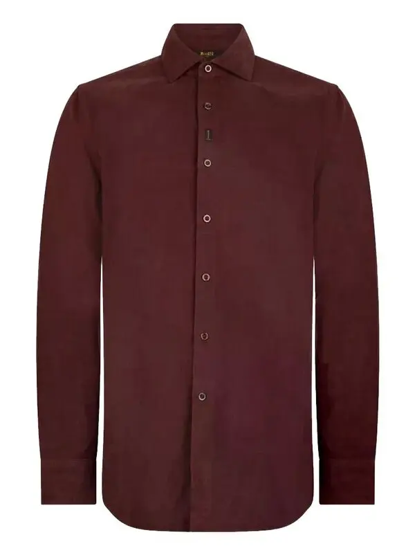 MOORER Corduroy Long-sleeve Shirt - Red