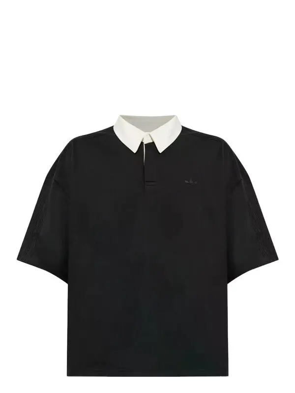 Adidas Logo-embroidered Polo Shirt - Black