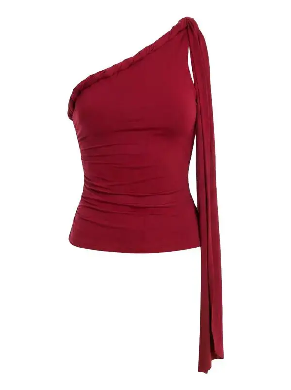 AXEL 113 Sumi Draped One-shoulder Top - Red