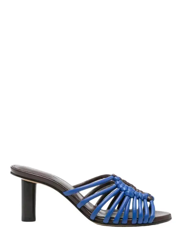 JW Anderson Plot Leather Heeled Sandals - Brown