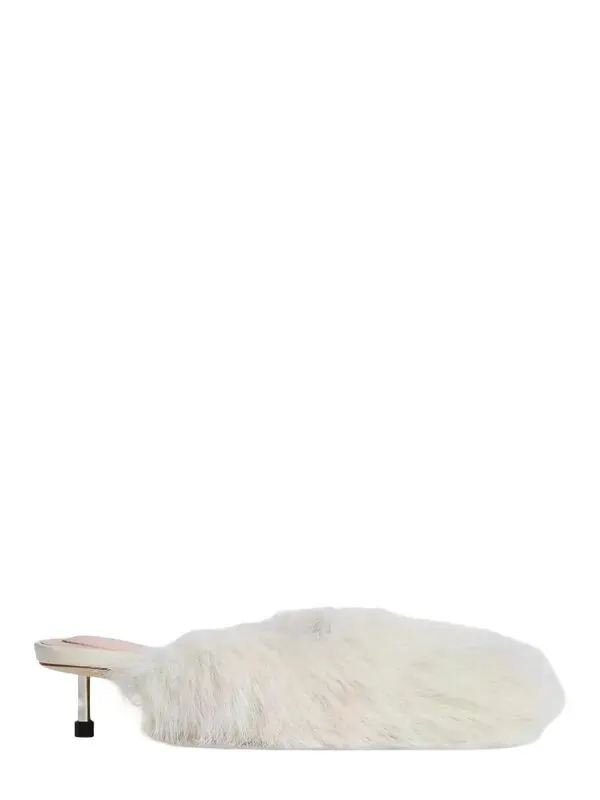 Simone Rocha Faux-fur Mules - Neutrals