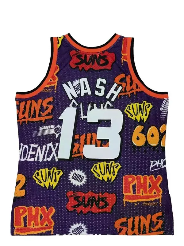 Mitchell & Ness Phoenix Suns 1996 Steve Nash Slap Sticker Swingman Vest - Purple