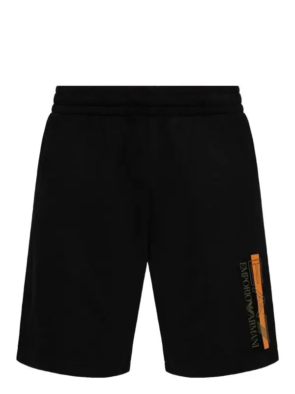 EA7 Logo-print Shorts - Black