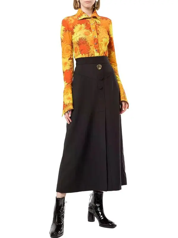 ELLERY Sala Floral Print Shirt - Orange