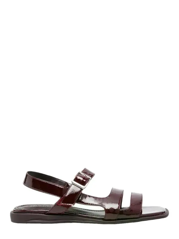 SERGIO MORETTI FIRENZE Patent Buckle-fastening Sandals - Red