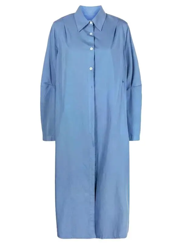 Our Legacy Machine Cotton Midi Shirt Dress - Blue
