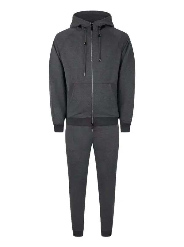 MOORER Zip-up Hooded Tracksuit - Grey