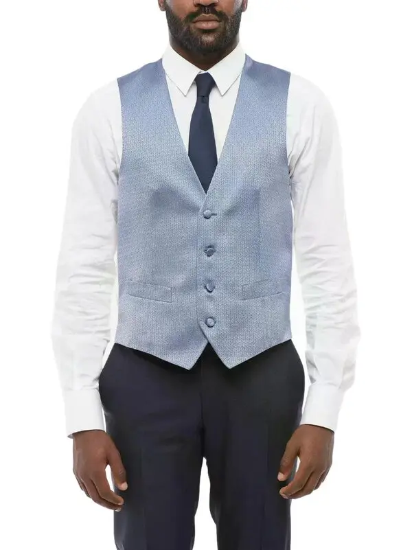 Corneliani Silk Waistcoat - Blue