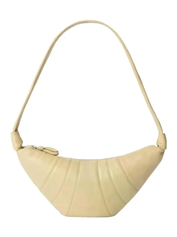 LEMAIRE Medium Croissant Bag In Leather - Neutrals