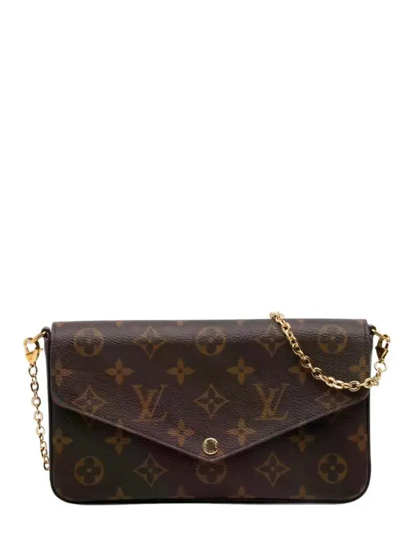 LOUIS VUITTON 2021 Monogram Pochette Felicie Crossbody Bag - Brown