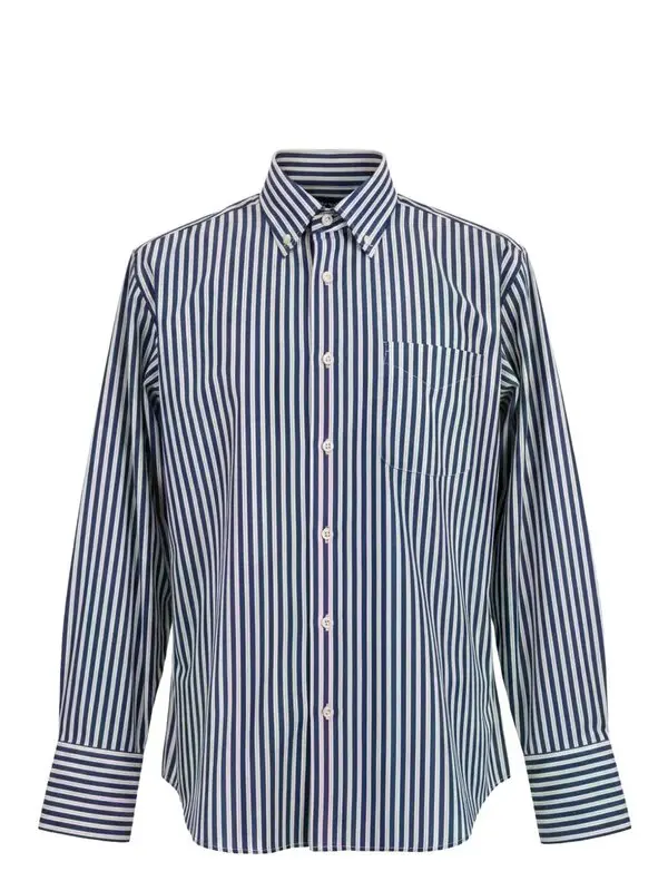 Black Label Striped Button-down Shirt - Blue