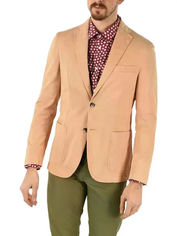 Corneliani Single-breasted Patch-pocket Cotton Blazer - Neutrals