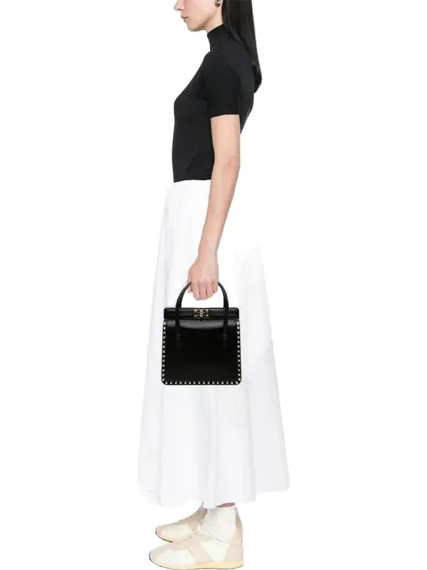 Valentino Garavani 2000-2017 Leather Rockstud Handbag - Black