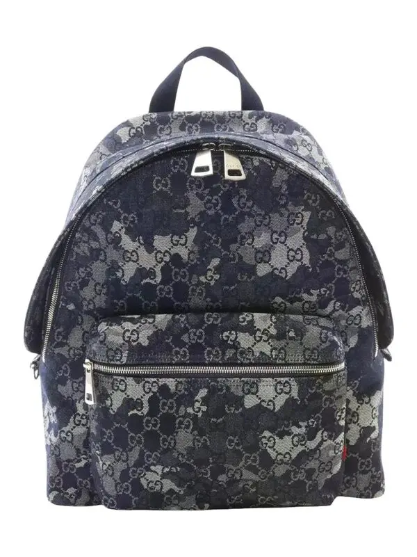 Gucci 2016-2026 Gg Denim Backpack - Blue