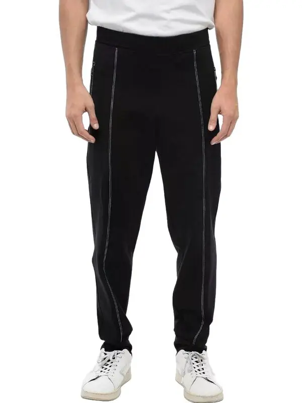 Neil Barrett Tapered-fit Tape-detail Track Pants - Black