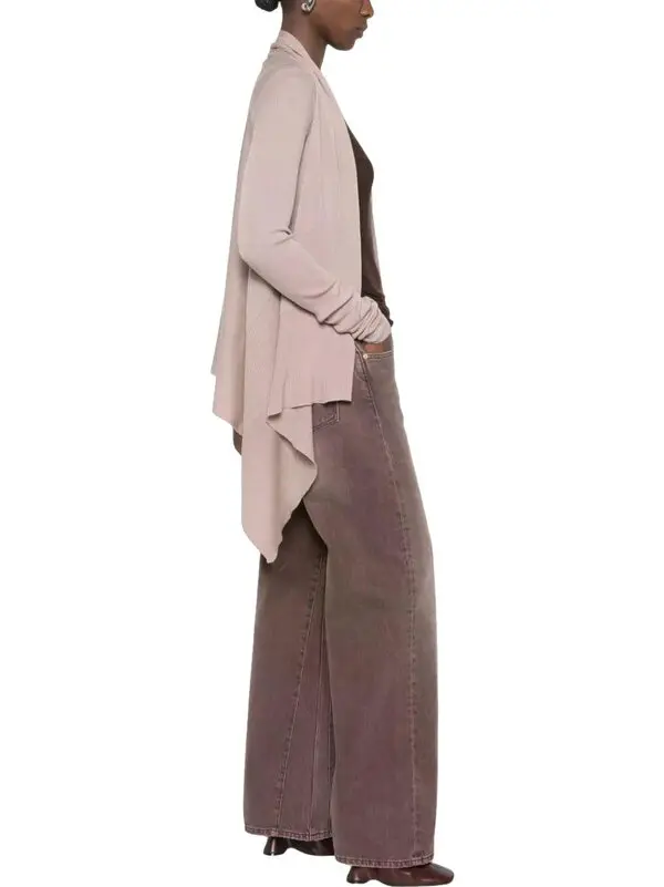Rick Owens Draped Asymmetric-hem Cardigan - Neutrals