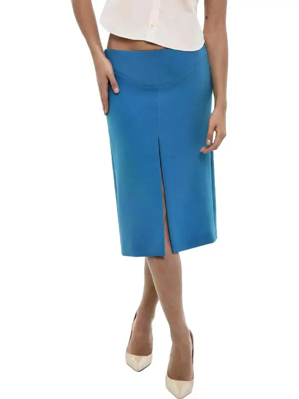 Dsquared2 Front-slit Midi Skirt - Blue