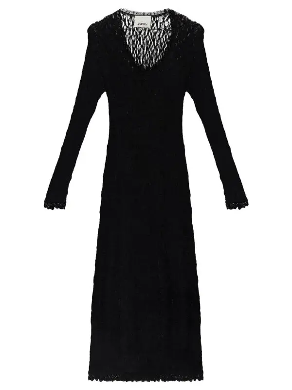 Isabel Marant Étoile Belsane Lace-knit Midi Dress - Black