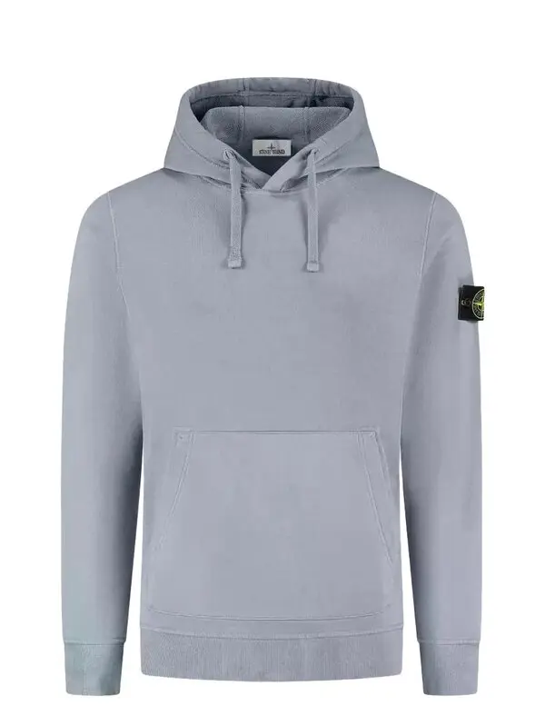 Stone Island Compass-patch Drawstring Hoodie - Blue