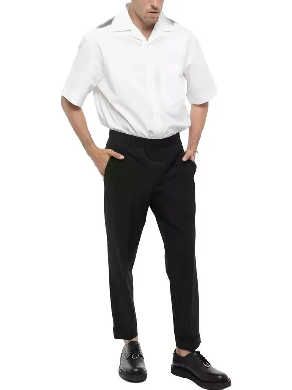 Neil Barrett Elasticated-waist Slim-fit Trousers - Black