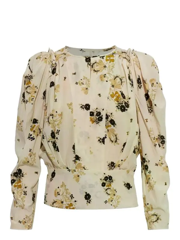 Isabel Marant Étoile Zarga Floral-print Top - Neutrals